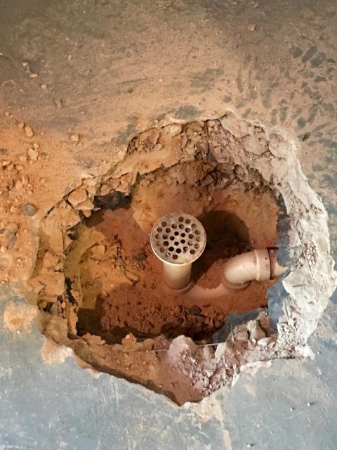 Replacement of Broken Floor Drain