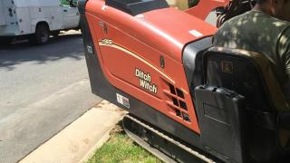 Water line replacement, by boring under a sidewalk, a driveway,